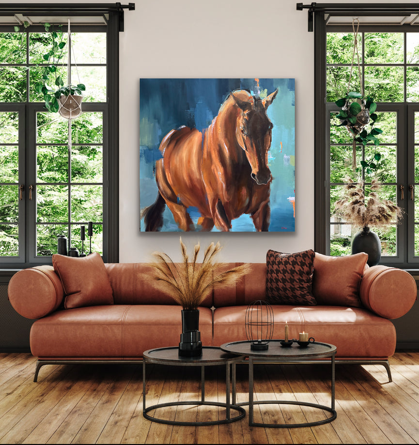 Dark Horse Unframed| Horse Artwork Print by Weatherly Stroh